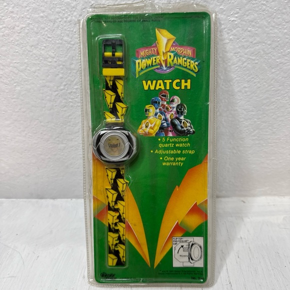 Saban | Other | Mighty Morphin Power Rangers Vintage Watch Yellow ...